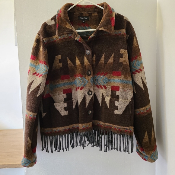 True Grit | Jackets & Coats | True Grit Fringe Woolblend Jacket | Poshmark